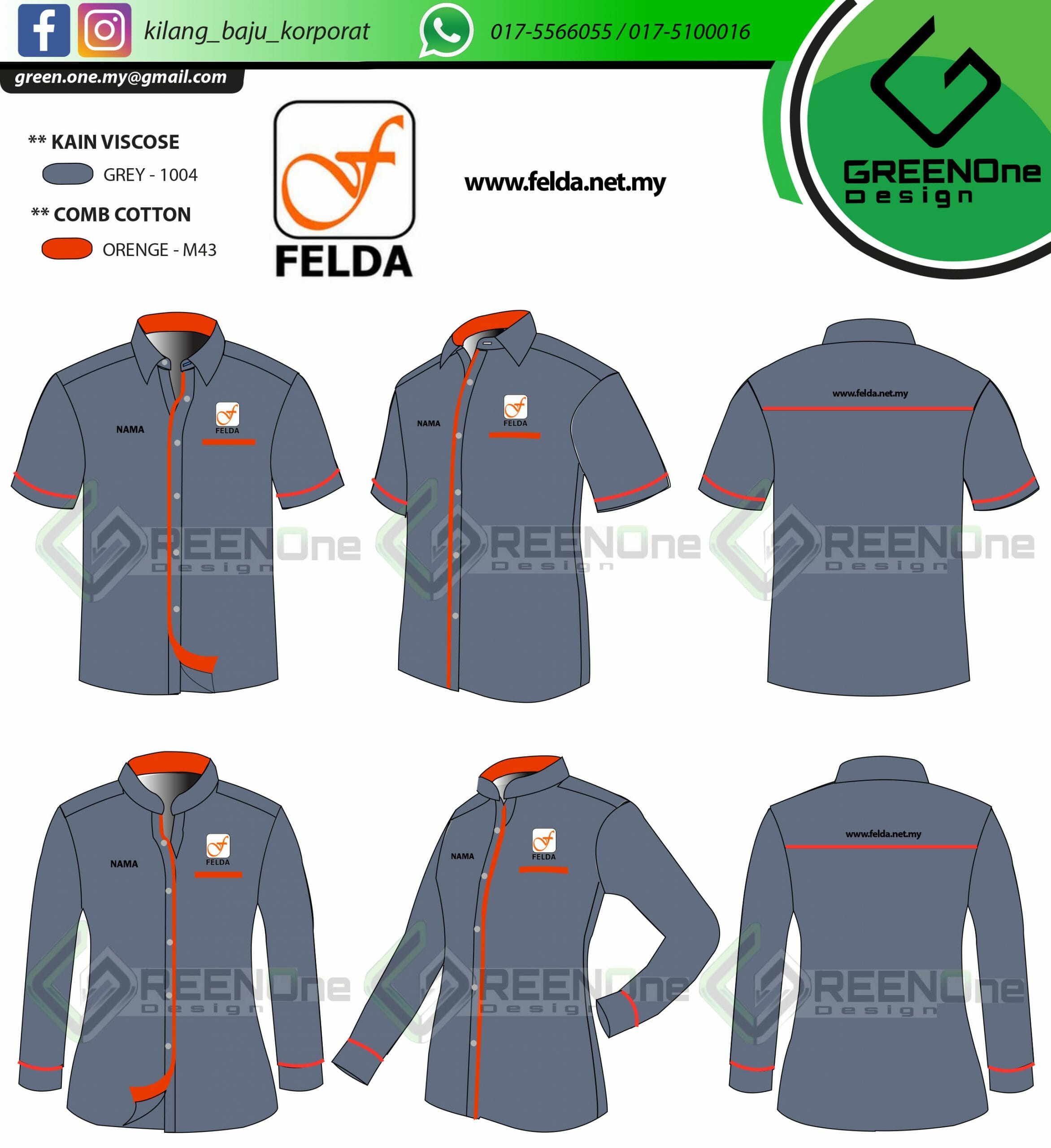 Baju Korporat Custom Made - GreenOne Design