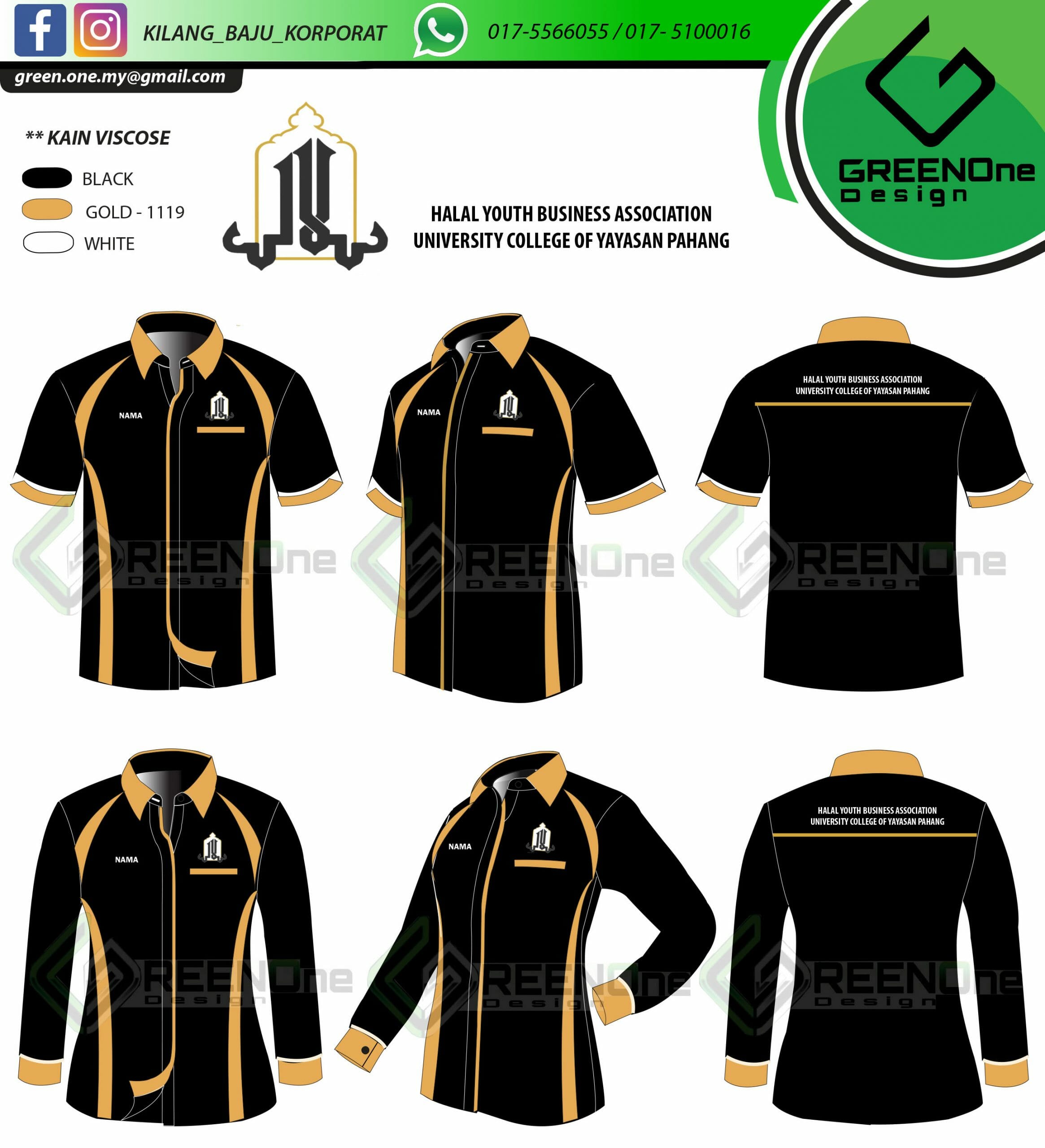 Baju Korporat Custom Made - GreenOne Design