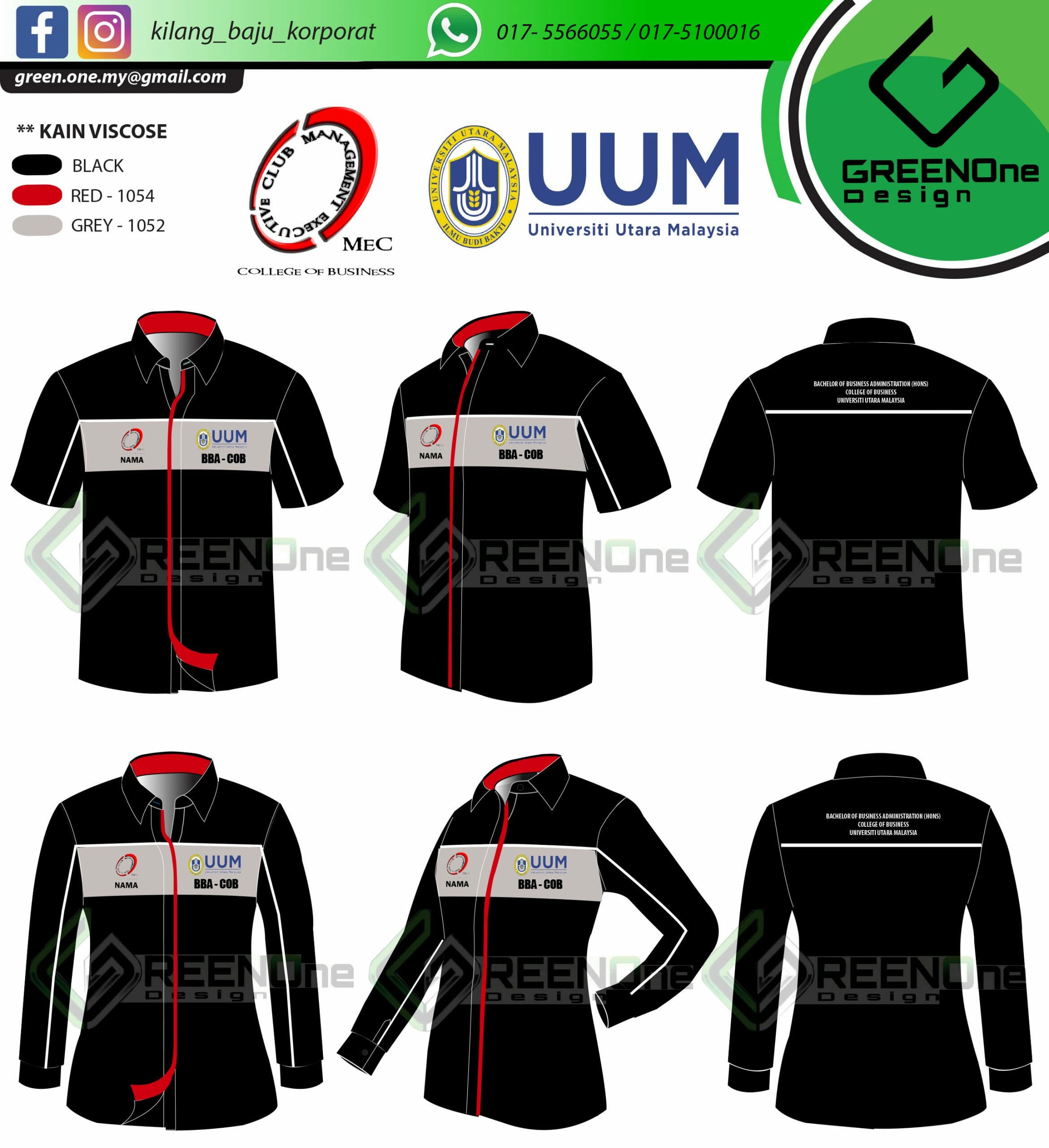 Baju Korporat Custom Made - GreenOne Design